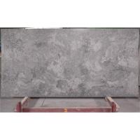 China Leathered Finish 20mm Grey Calacatta Quartz Wall Panel Slab 3200x1600mm for sale