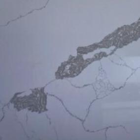 China losa blanca del cuarzo de 2.2g/cm2 20M M Calacatta con Grey Veins Patches en venta