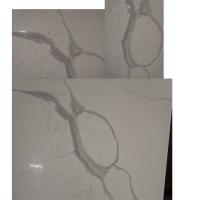 China White Nebulous Calacatta Quartz Stone Slab 3200x1600mm for Kitchen Countertop for sale