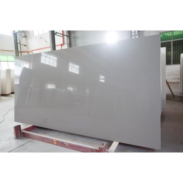 20mm Thick Pure Grey Artificial Quartz Kitchen Countertop All around the world