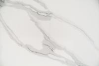 China White Calacatta Quartz Kitchen Countertop 6.5 Mohs Hardness 3000x1600mm Solid Surface Slab for sale