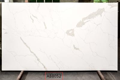 China Des weißen Stärke-Küche Countertops Calacatta Quarz-Stein-feste Oberflächen-25mm zu verkaufen