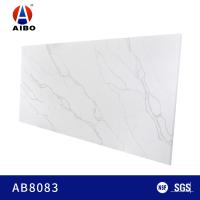China White Calacatta Engineered Quartz Kitchen Worktop 3200x1800x30mm NSF Certified for sale