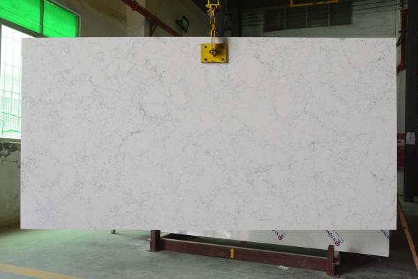 Engineering White Artificial Carrara Quartz Stone Kitchen Countertop Antifouling