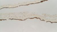 China Scratch Resistant Artificial Quartz Stone Slab 26x96 Inches with Rock Color Veins for Countertops for sale