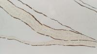 China Scratch Resistant Artificial Quartz Stone Slab 26x96 Inches with Rock Color Veins for Countertops for sale