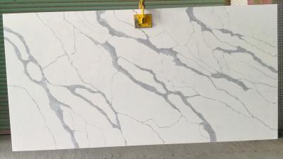 Cina Lastra di pietra del quarzo di sguardo del marmo di Calacatta per la decorazione superiore della cucina in vendita