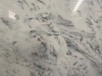China NSF Certified Calacatta Quartz Stone Slab 3200x1800mm White Background Scratch Resistant for sale
