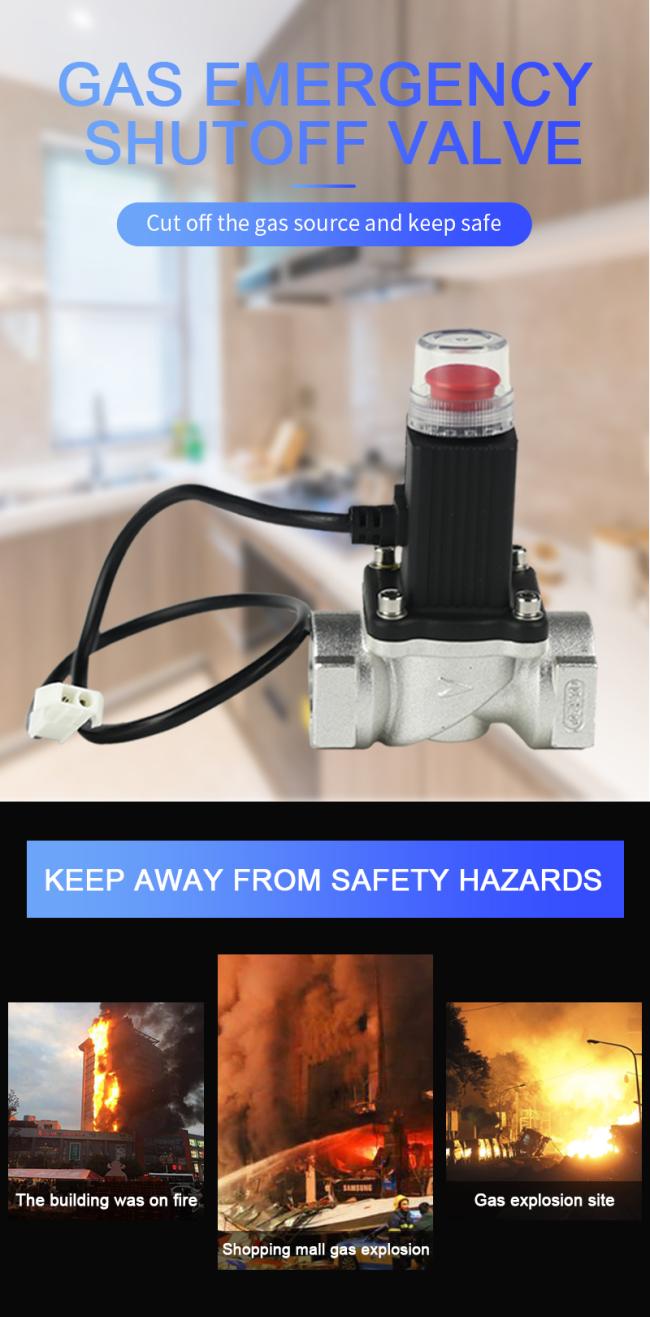 Home use gas safety device lpg shut off solenoid valve with factory ...