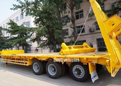 China Exavator low bed trailer 3 axles 50 tons gooseneck drop deck low loader drop deck trailer for sale | CIMC TRAIL for sale for sale