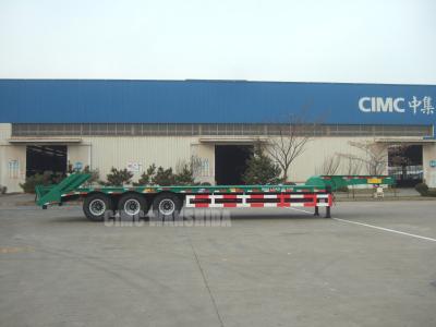 China Low platform trailer 60 tonne low bed trailer three axles back loading lowbed for sale | CIMC TRAILER for sale