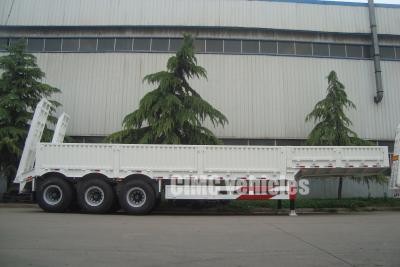 China 80ton low bed 3 axles platform side wall open lowbed semi trailer | CIMC TRAILER for sale