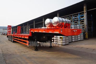 China Heavy hauler trailer hydraulic multi axles low bed trailer 4 axles lowbed semi trailer | CIMC TRAILERS for sale
