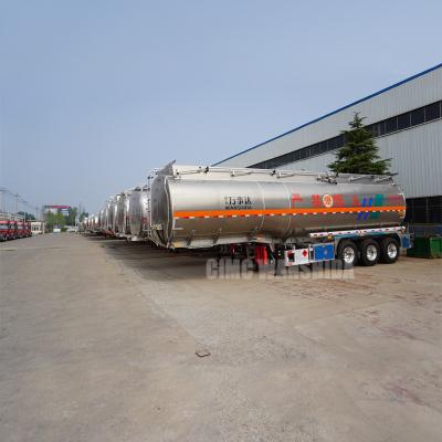 China 3 axles Aluminum alloy fuel tanker trailers aluminum crude oil tank trailer for sale for sale