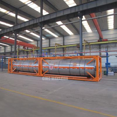 China 40ft crude oil tank container with thermal insulation for sale