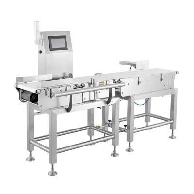 China Automatic Conveyor Belt Food Scale Check Weigher With Rejector System Combined Convey Belt Checkweigher for Food for sale