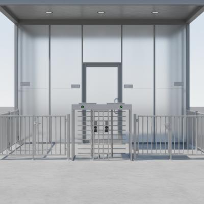 China Commercial Electrical Pedestrian Full Height Turnstile Gate with 620mm Channel Width and 304 Stainless Steel Construction Featuring RS485 Communication Interface for sale