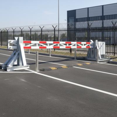 China PAS68 High Security Rising Arm Barrier with K4 Impact Resistance Hydraulic Drive and ISO 22343-2023 Compliance for sale