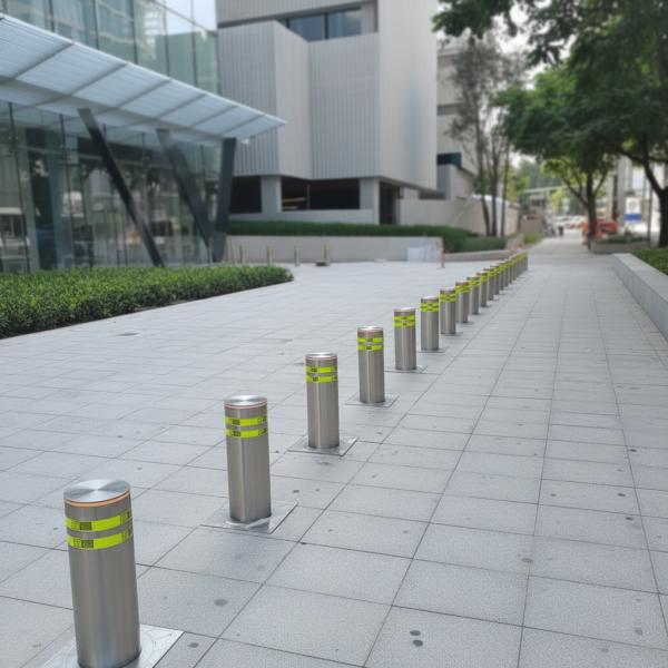 Quality 219mm Body Diameter Automatic Rising Bollards Featuring 600mm Standard Height and 3 Million Times Life Span for Traffic Management for sale