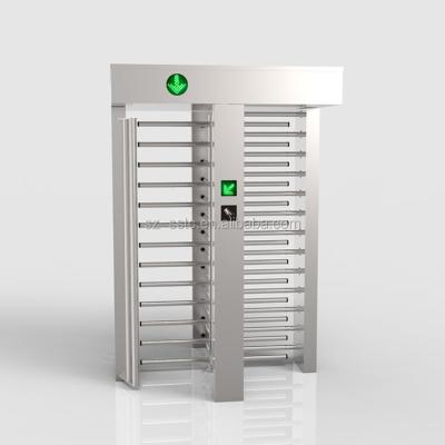 China 304 Stainless Steel Full Height Turnstile Gate with 5 Million Cycles and 620mm Channel Width for Secure Pedestrian Access Control for sale