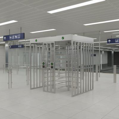 China 304 Stainless Steel Full Height Turnstile Gate with 5 Million Cycles and 620mm Channel Width for Secure Access Control for sale