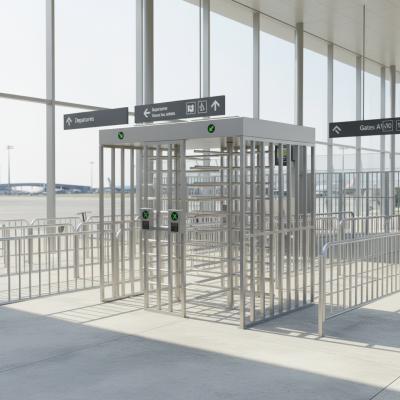 China Durable 304 Stainless Steel Full Height Turnstile Gate with 5 Million Cycles and 620mm Channel Width for Secure Pedestrian Access for sale