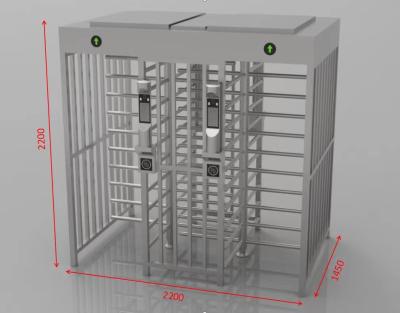 China Durable 304 Stainless Steel Full Height Turnstile Gate with 5 Million Cycles and 620mm Channel Width for Secure Pedestrian Access for sale