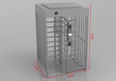 China Durable 304 Stainless Steel Full Height Turnstile Gate with 5 Million Cycles and 620mm Channel Width for Secure Access Control for sale