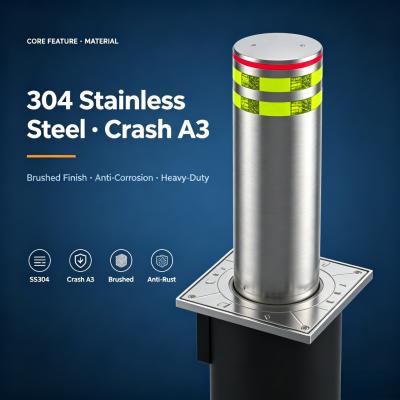 China Weather Resistant Automatic Rising Bollards Designed for Long Lasting Performance and Easy Installation in Public Spaces for sale