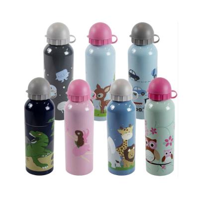 China Blank Sublimation aluminium water bottle with carabiner lid 400ml 500ml 600ml 750ml sport bottle for custom printing for sale