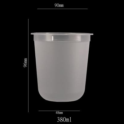 Chine 380 ml 500 ml 700 ml Gobelets de thé en plastique en PP congelés Gobelets jetables écologiques à vendre