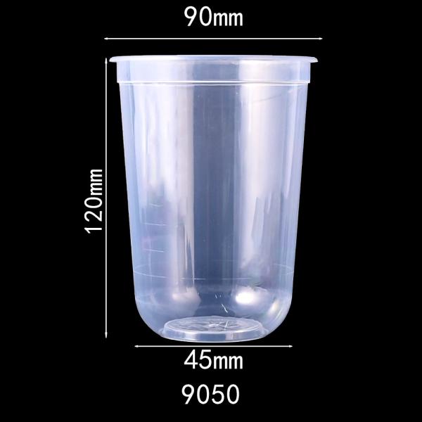 Tazas de plástico desechables impresas a medida para té Tazas desechables personalizadas