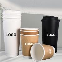 China Custom Waterproof Double Wall Paper Cups For Chocolate Espresso for sale