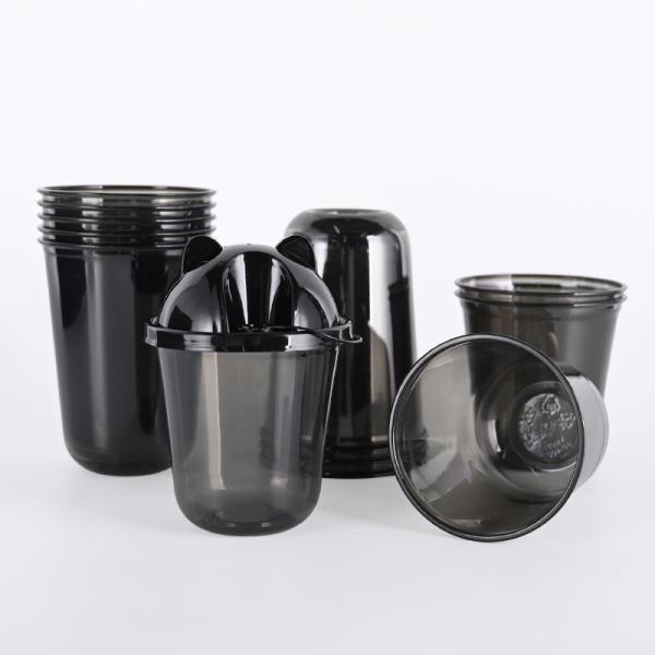 Quality Coffee Durable Dessert Cups With Lids Frosted Plastic Cups Personalized for sale