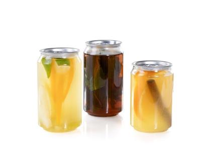 China Lightweight PET Plastic Beverage Bottles 200ml With Pull Tab For Juice Soda Water for sale
