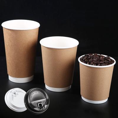 China Waterproof PE Coating 16oz Double Wall Cups Food Grade Paperboard for sale