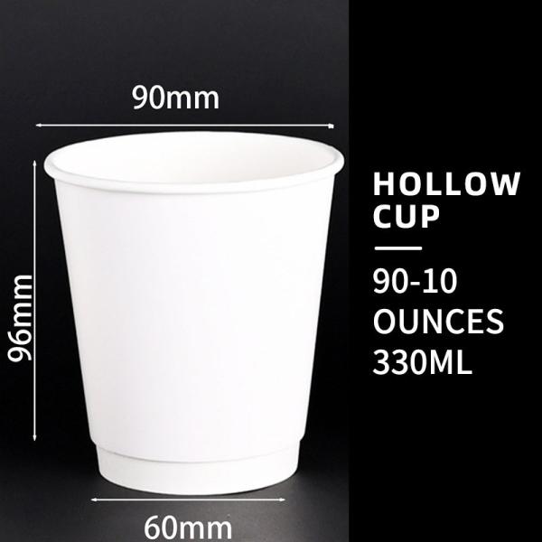 Quality Food Grade PE Coating Double Wall Paper Cups For Hot Drinks Christmas Parties for sale