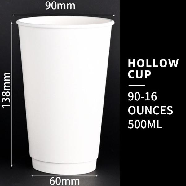 Quality Food Grade PE Coating Double Wall Paper Cups For Hot Drinks Christmas Parties for sale
