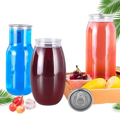 China 350ml 650ml High Quality PET Plastic Bottles With Pop Top For Cold Drinks for sale