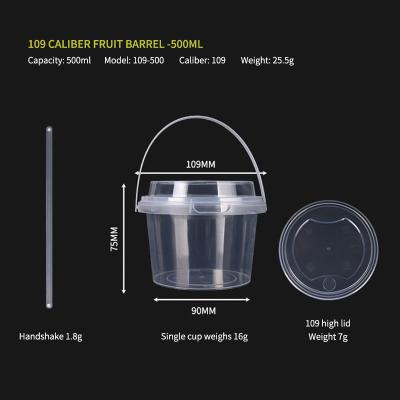 China Impressão personalizada de 12 Oz Pp Copo de plástico transparente Copo de salada de iogurte de frutas à venda