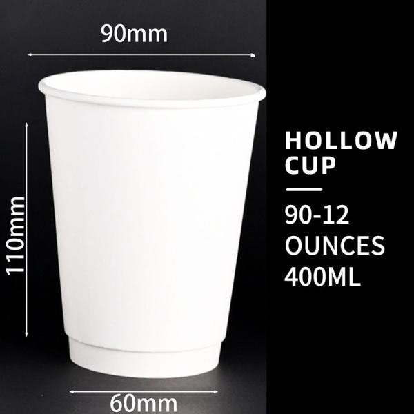 Quality Eco Friendly Double Wall Paper Cups Disposable For Hot Cold Beverage for sale