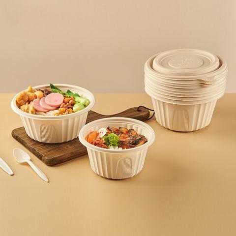 Natural Color Bio Degradable Food Packaging OEM Service For Salad Noodle