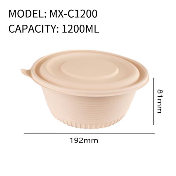 Natural Color Bio Degradable Food Packaging OEM Service For Salad Noodle