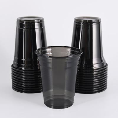 Cina Bevande fredde usa e getta Pet 16 Oz Tazze Pet Tazze di plastica con coperchio in vendita