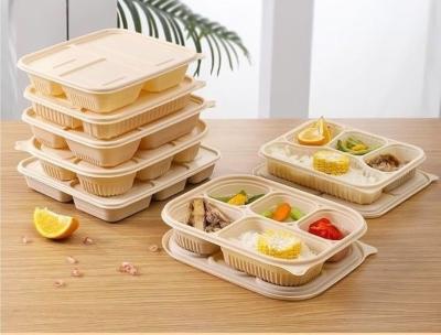China Salad Bio Degradable Food Packaging With Custom Carton Package Microwavable for sale