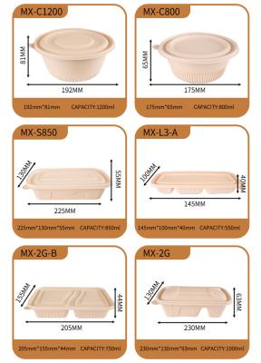 China Food Grade Compostable Biodegradable Custom Packaging Biodegradable Salad Containers for sale