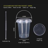 China Customized Salad PP Plastic Cups With Handle With Carton Package for sale
