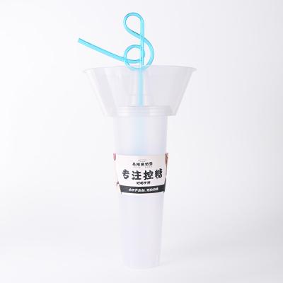 China 2 In 1 90mm Diameter PP Plastic Cups With Snack Tray OEM ODM Service 5000pcs for sale
