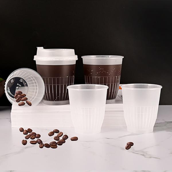 Quality Eco Friendly Frosted PP Plastic Cups Heat Resistant Coffee Cup For Beverage for sale