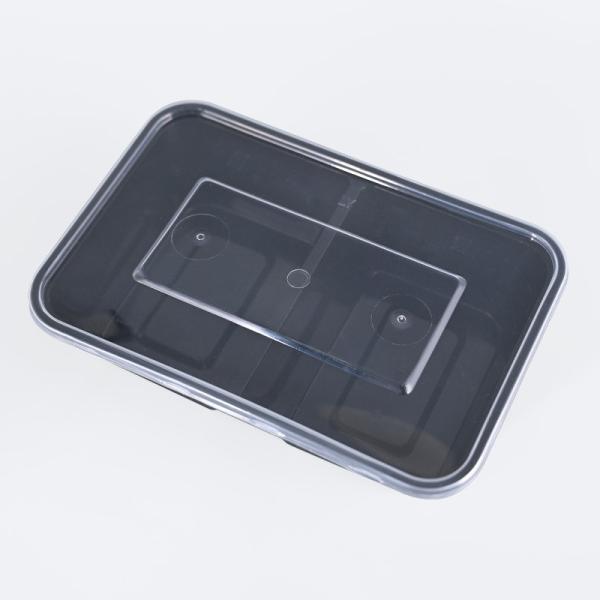 Contenedores de plástico reutilizables rectangulares de 0,5-1,5 mm de espesor Microondas para bocadillos